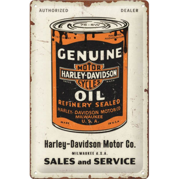 Harley-Davidson Nostalgic Genuine Oil Can Sign 20x30 | Maidstone H-D ...