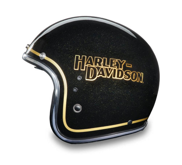 Harley-Davidson H-D X14 Sun Shield 3/4 Helmet Black Glitter / Leopard ...