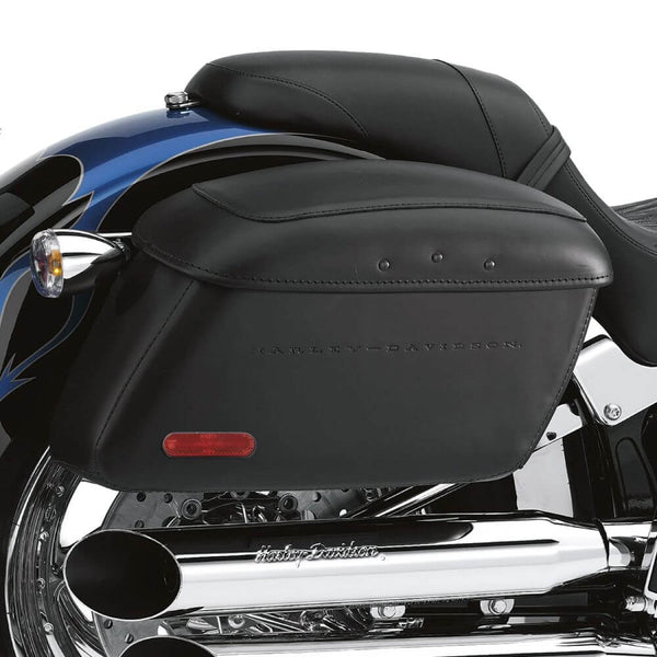 Harley-Davidson Locking Leather Covered Rigid Saddlebags 53061-00B ...