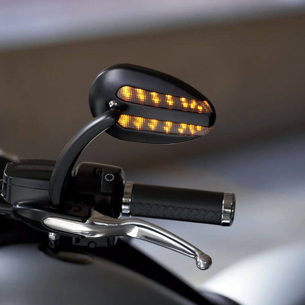Harley-Davidson Satin Black Illuminated Mirror Kit 56000081 – Maidstone ...