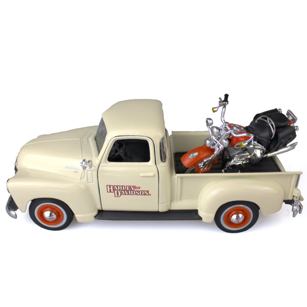 Harley-Davidson Pickup & 2001 FLSTS Heritage Springer 1:24 Scale Model ...